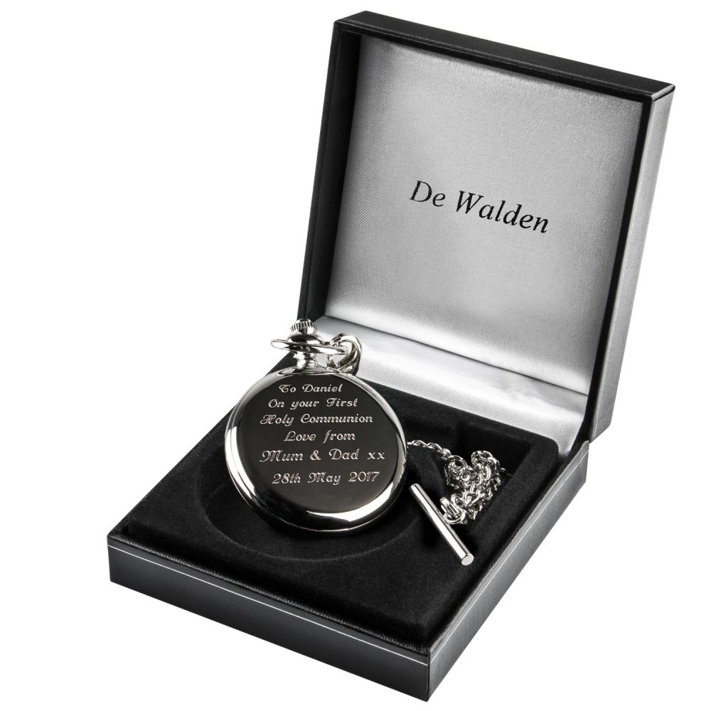 Boy's First Holy Communion Gift - Personalised Engraved Pocket Watch in ...