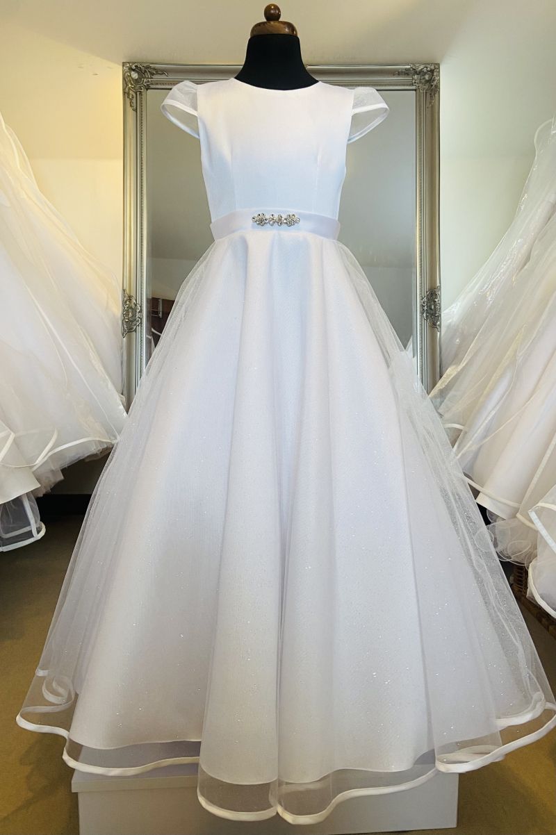 Exclusive Design, Holy Communion Dress. Sparkle Tulle Dress