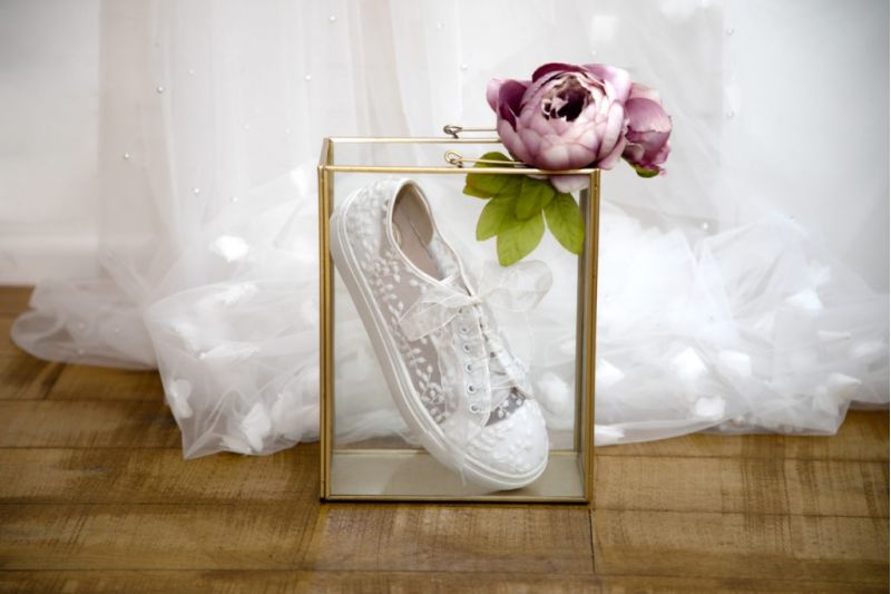 Oakley White Communion Trainers. Flower Girl Trainers.