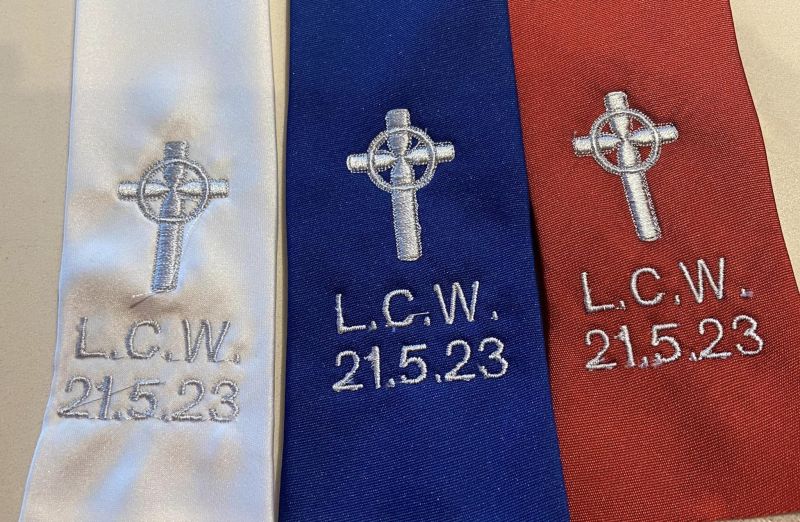 Personalised 1st Communion Ties with Initials and Date