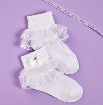 Communion Socks - Girls First Communion Socks, Frilly First Holy ...