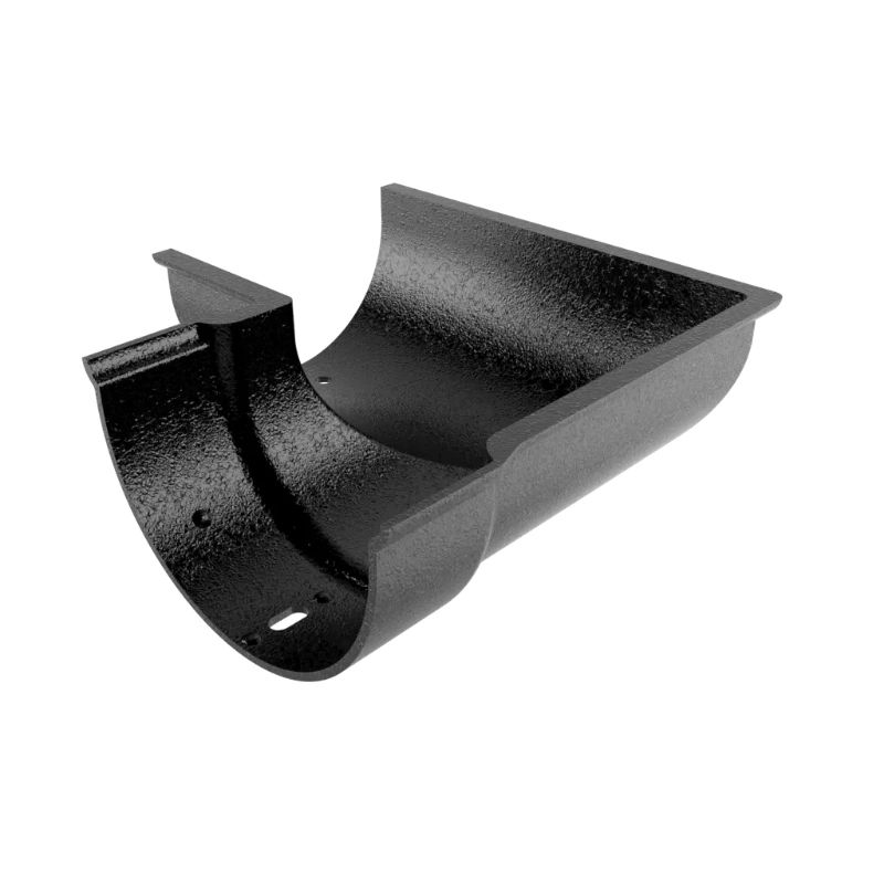 114mm Deep Beaded Half Round Cast Aluminium Gutter Angle External 90 ...