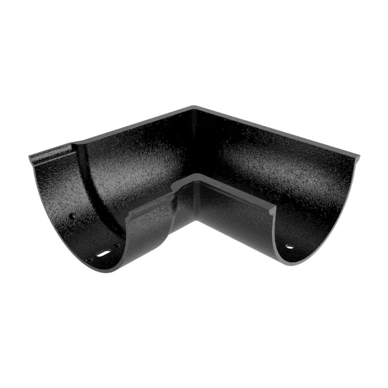 114mm Deep Beaded Half Round Cast Aluminium Gutter Angle Internal 90 ...