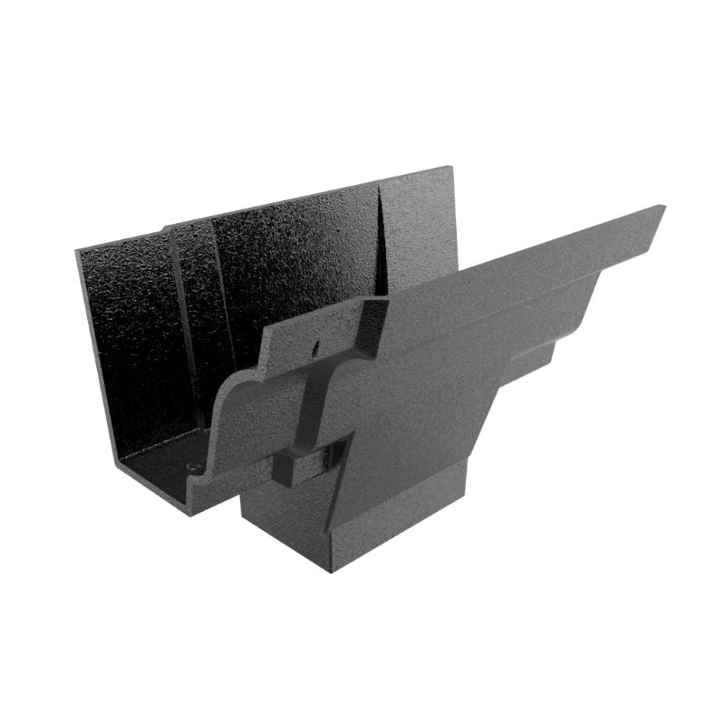 150mm Moulded No 46 Ogee Cast Aluminium Gutter Outlet 76mm Square ...
