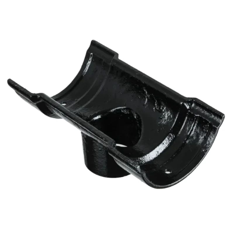 5 Inch (125mm) Beaded Half Round Cast Iron Gutter Outlet 2.5 Inch Round ...