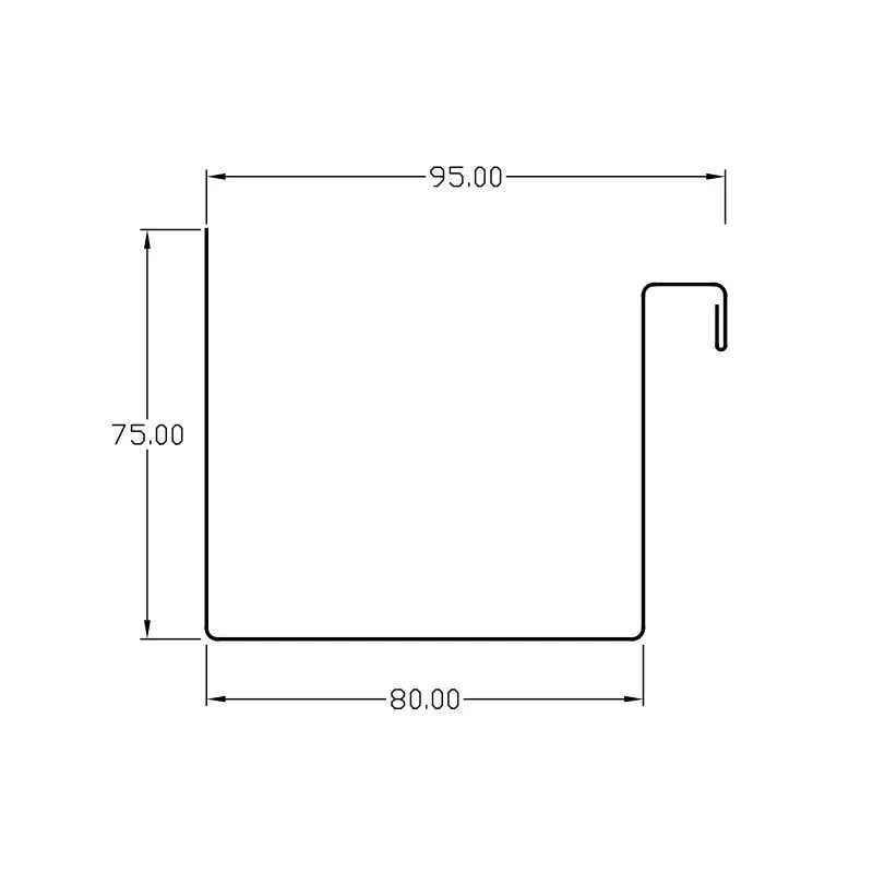 80mm Box Copper Gutter 90 Degree External Gutter Corner