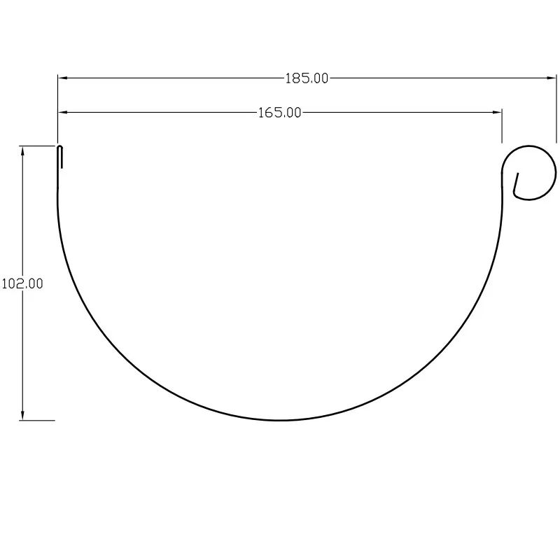 165mm Half Round Copper Gutter Heavy Duty Fascia bracket