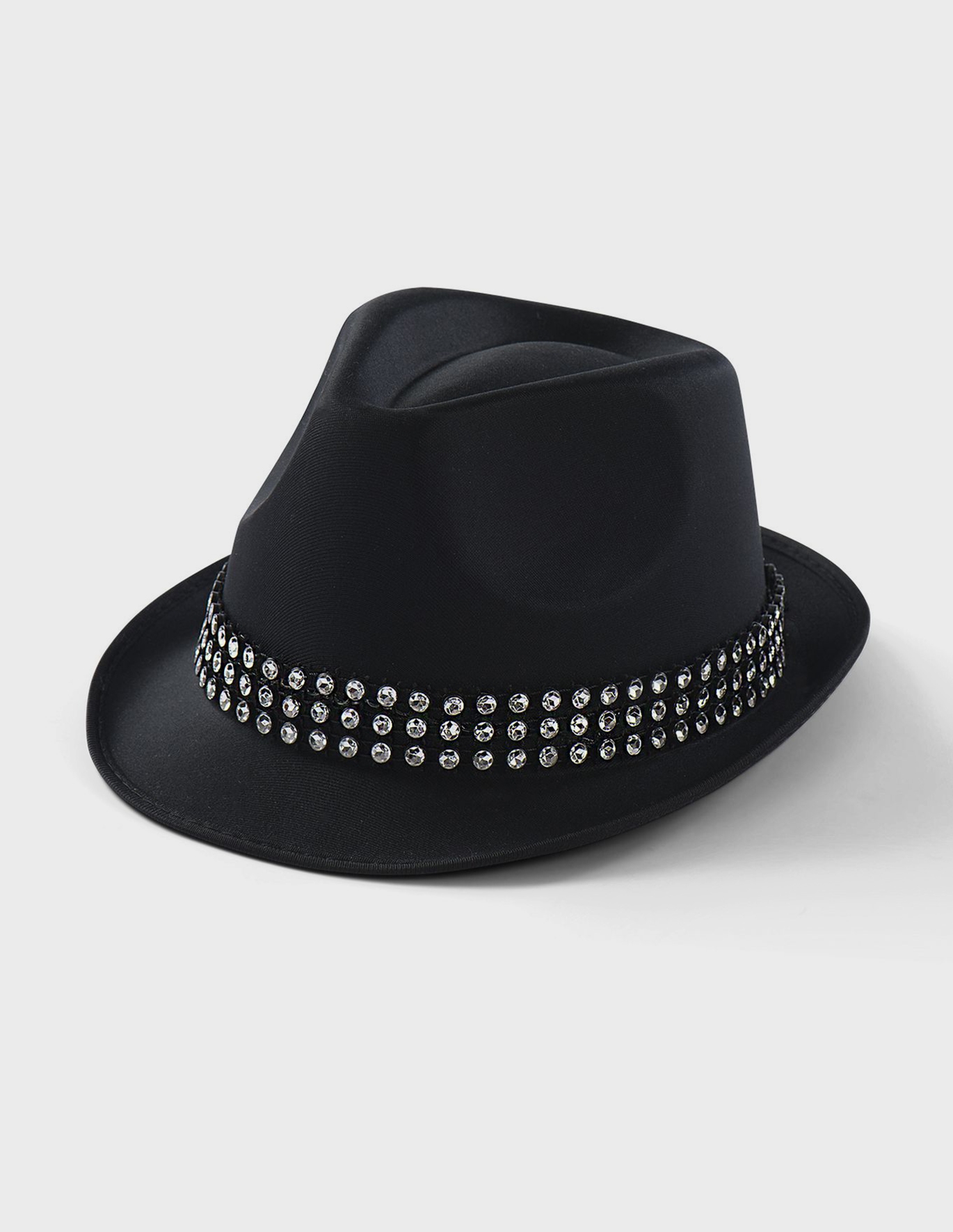 Art Stone Faux Rhinestone Fedora Hat Costume Accessory